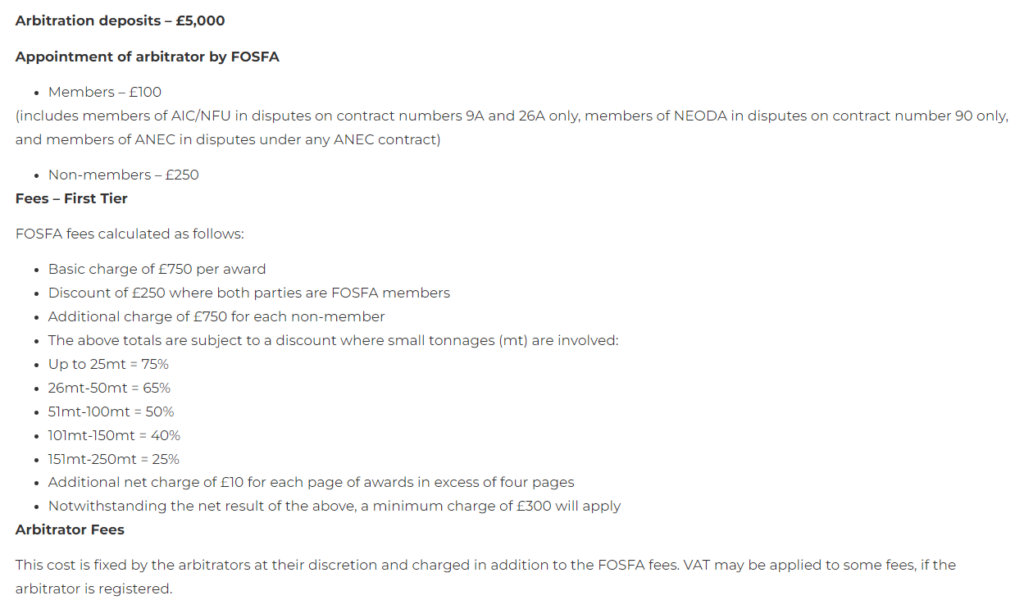 FOSFA arbitration: general guide - Danil Hristich. English Law Blog